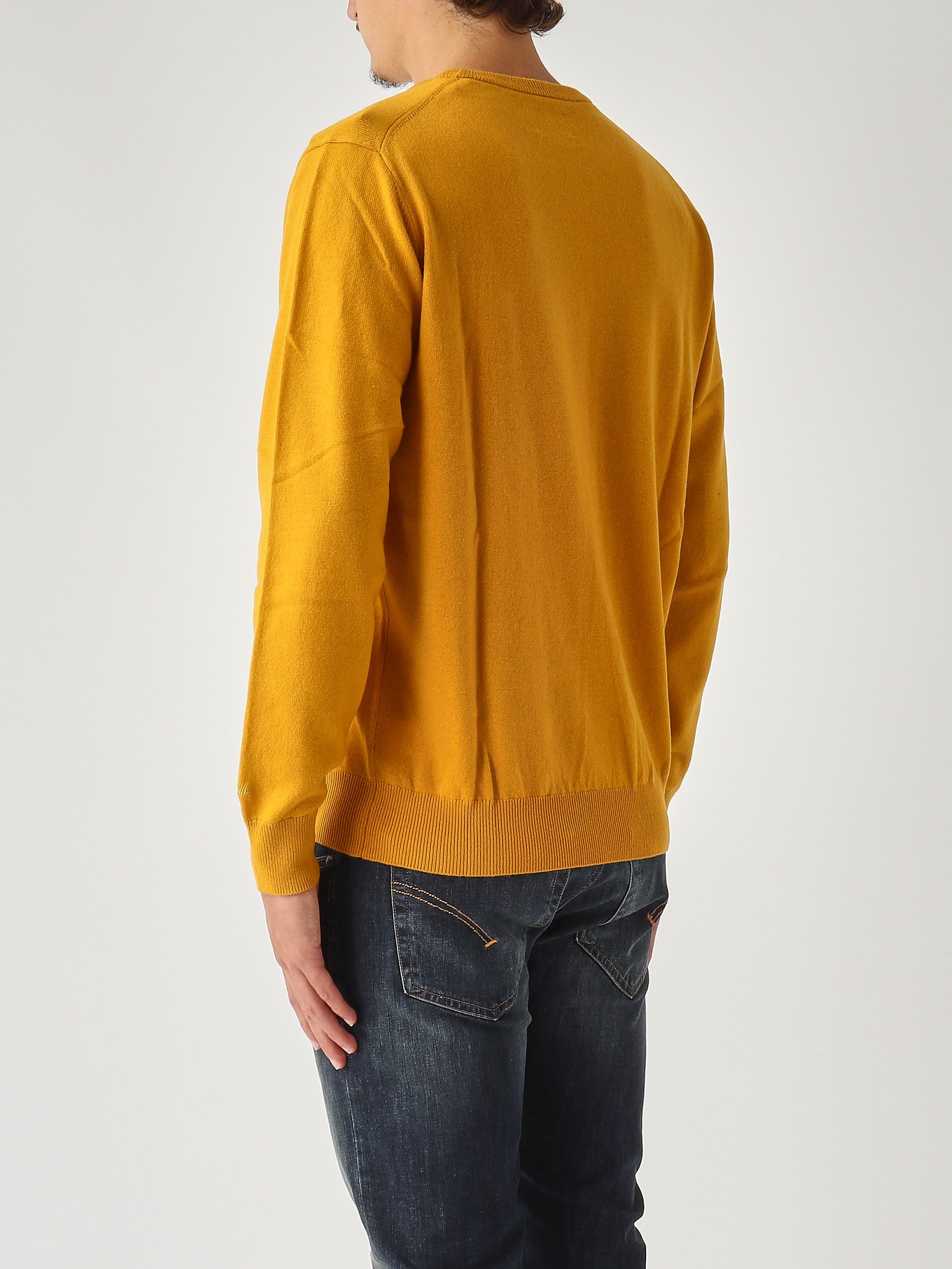 Pull Regent en laine mérinos et cachemire pour homme rege008 96 Mustard ...