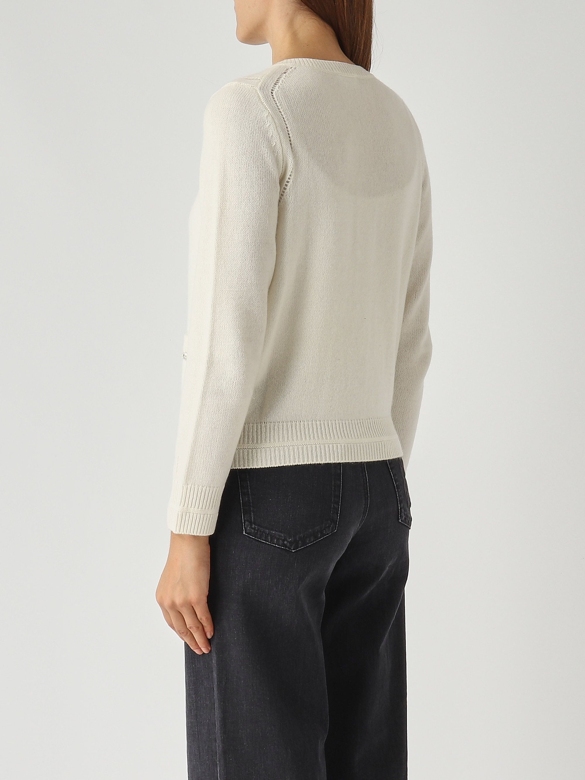 Nenette Ciao wool and cashmere blend cardigan for women - Ivory ...