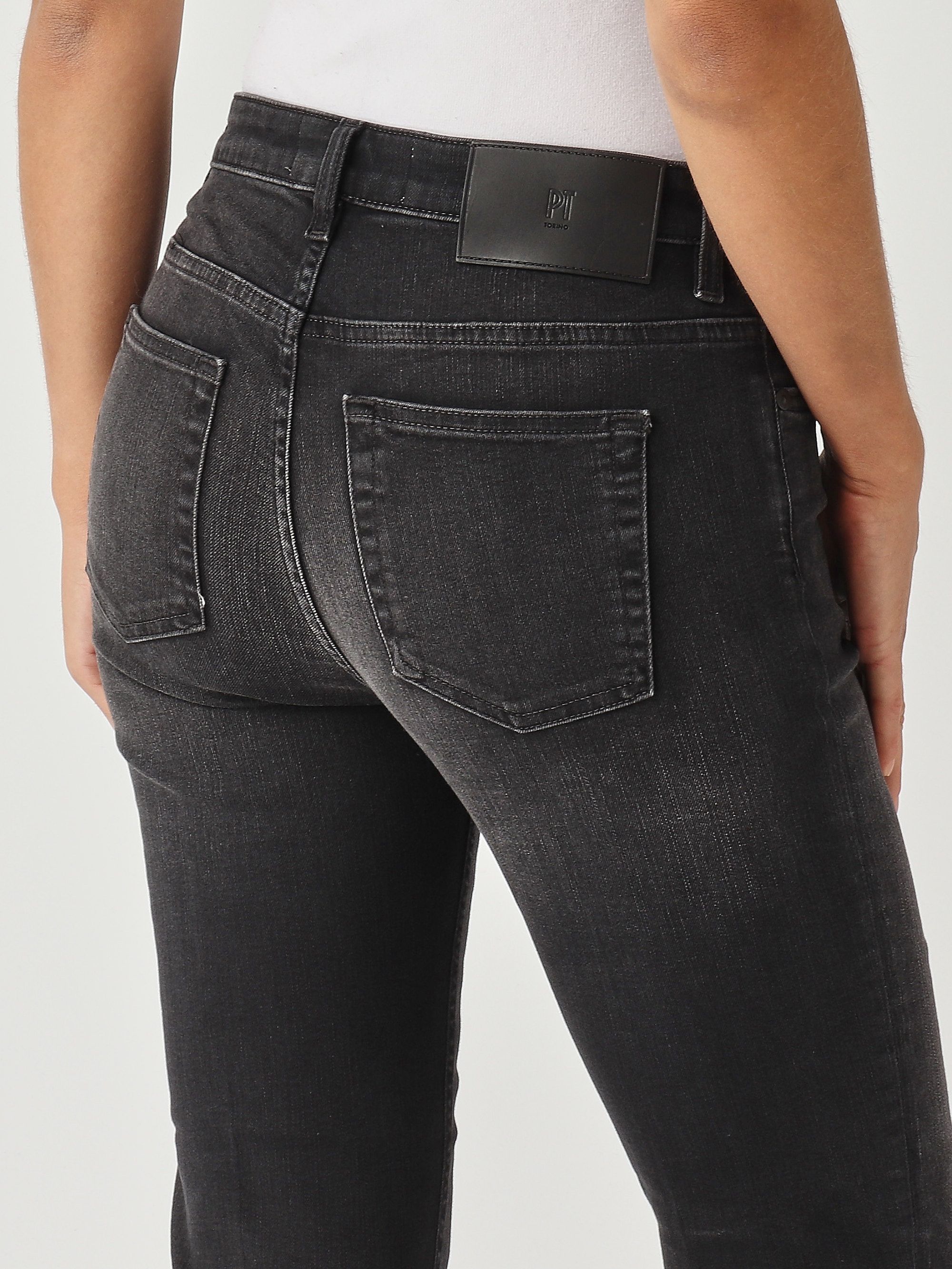 Jeans donna Kim in misto cotone e modal c1vpkmz0oa3110 Nero | Caposerio.com