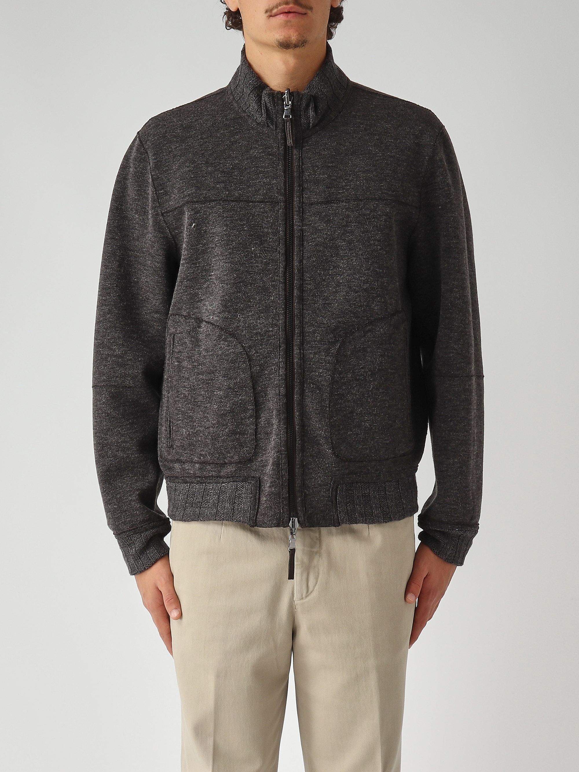 Cash jacket in nappa leather for men casrbpds Dark brown | Caposerio.com