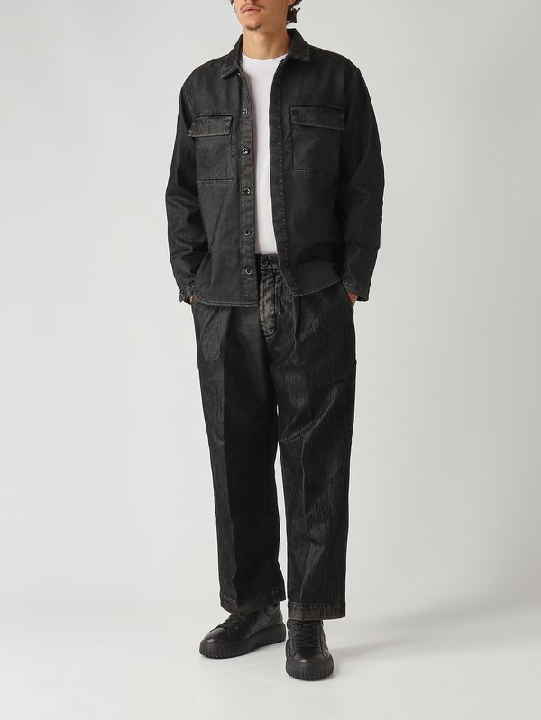 Philip cotton trousers for men 9fw25phl06 Black Denim | Caposerio.com