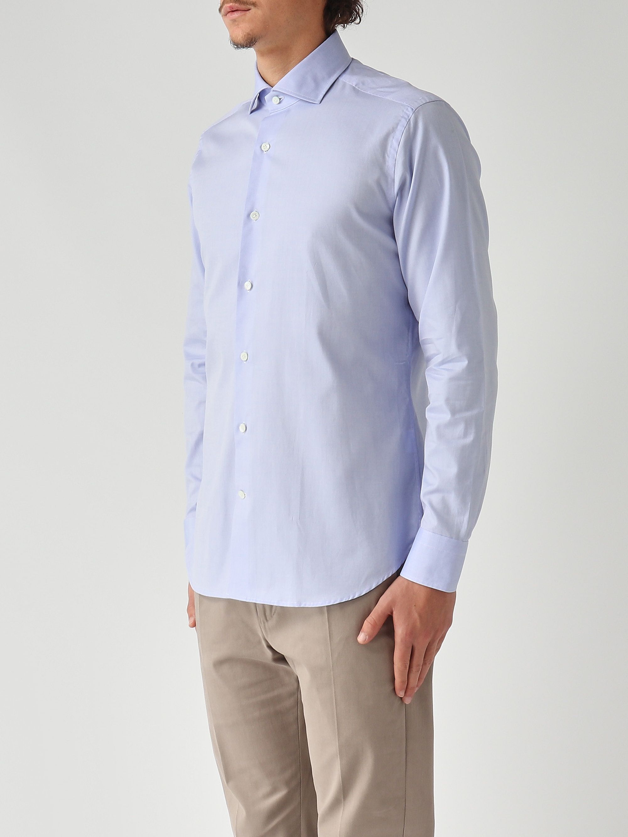 Men's cotton shirt 1dr3gre Azure | Caposerio.com