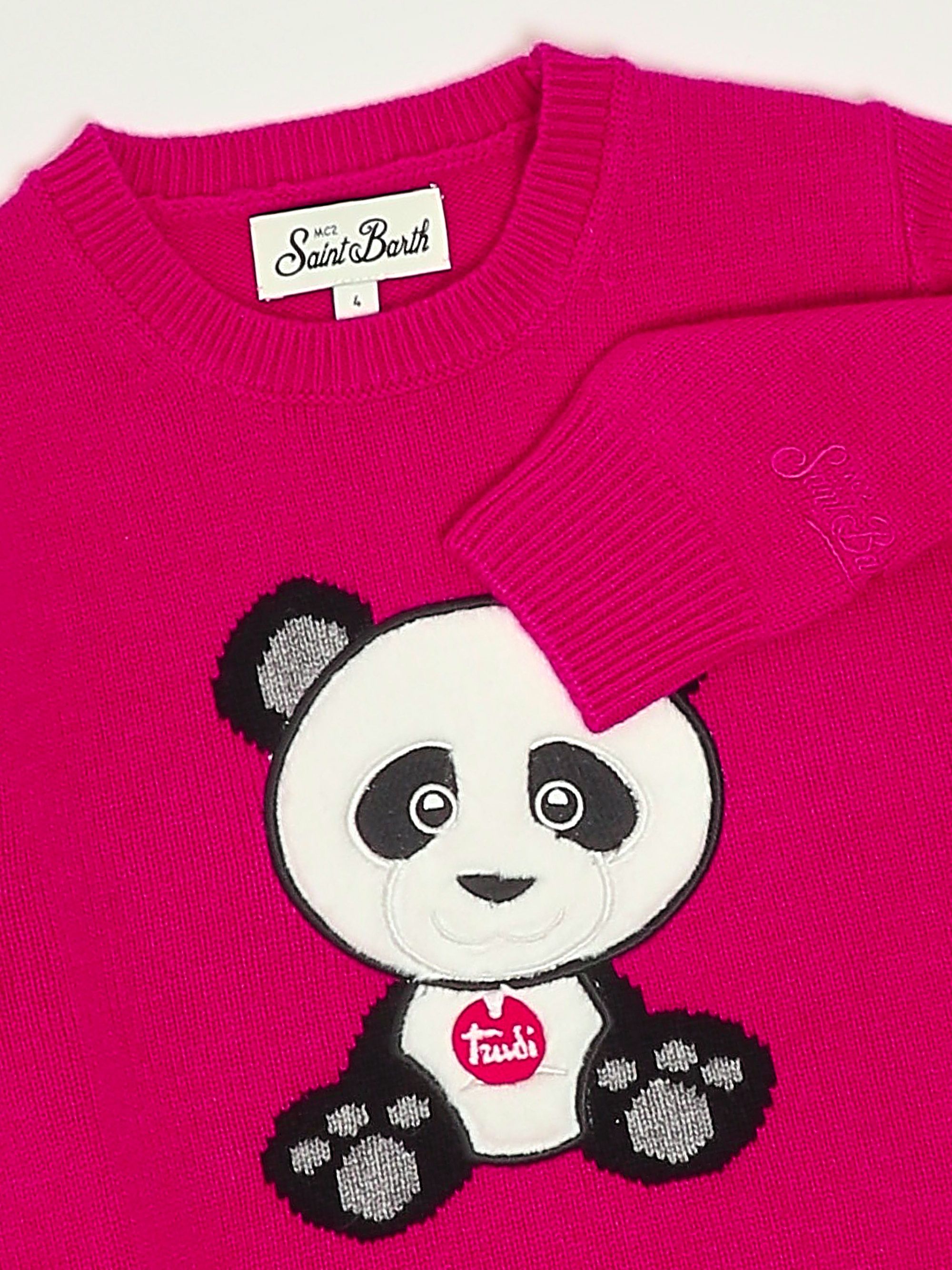 MC2 Saint Barth Pull fille en mélange laine et cachemire - Fuchsia ...