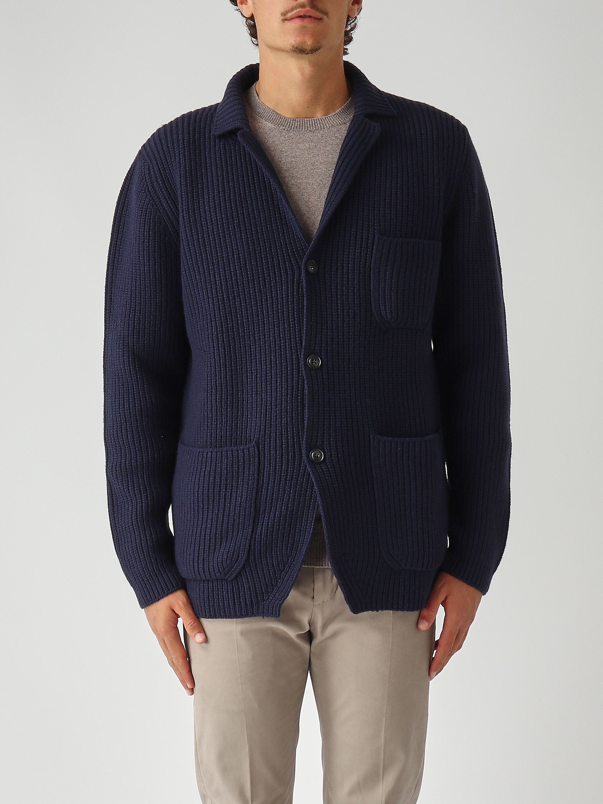Men's wool jacket nmmc1512320wlh Blue | Caposerio.com