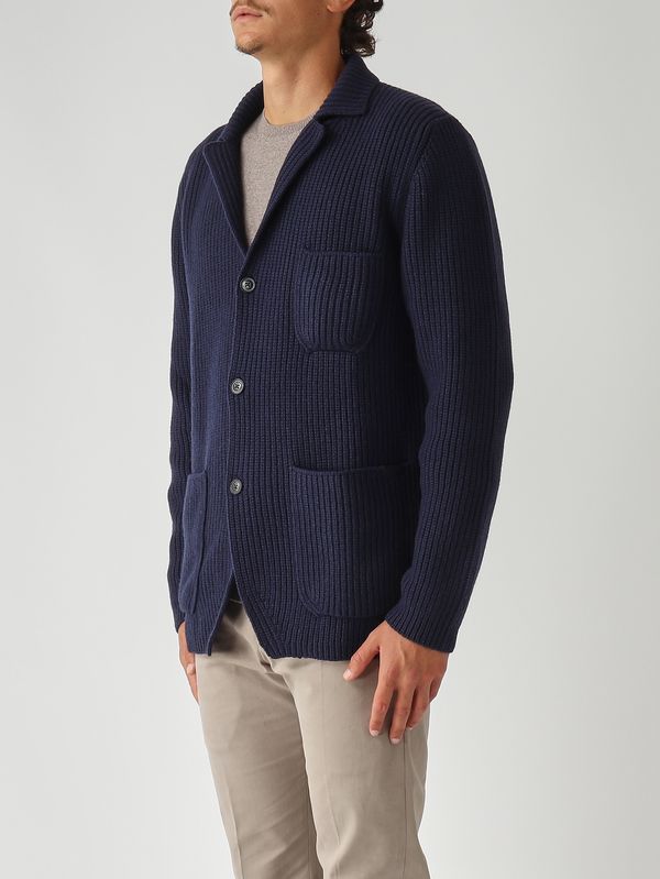 Men's wool jacket nmmc1512320wlh Blue | Caposerio.com