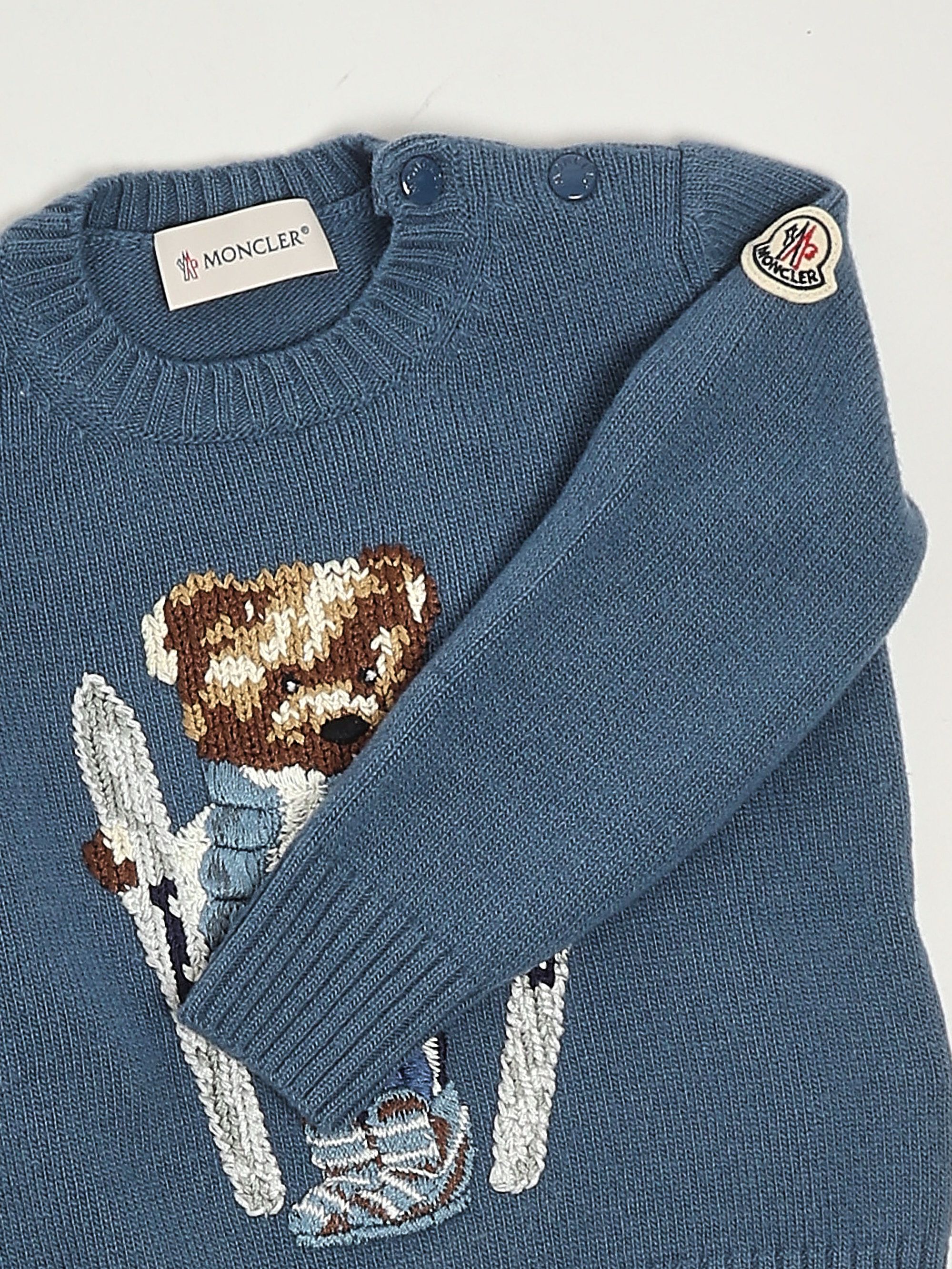 Wool sweater for kids k29519c00007m1241 Powder Blue | Caposerio.com