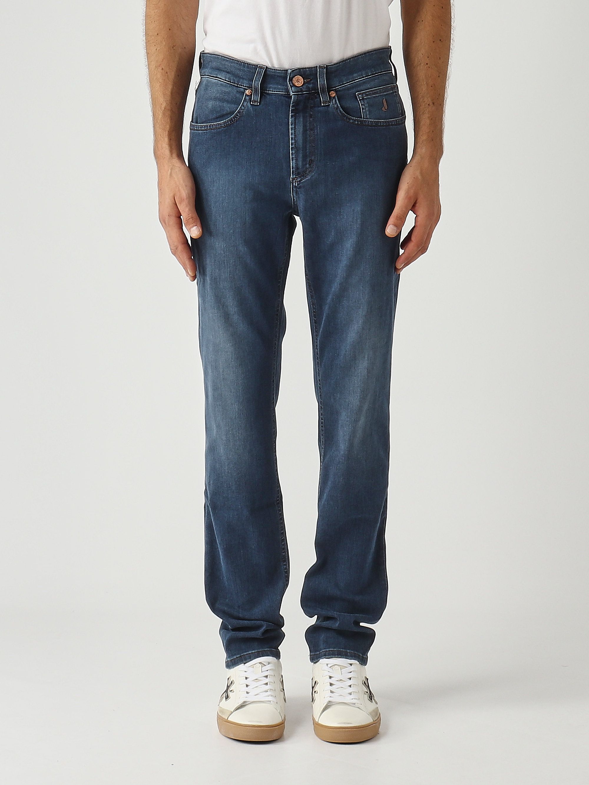 Jordan slim-fit tri-blend cotton denim jeans for men ...
