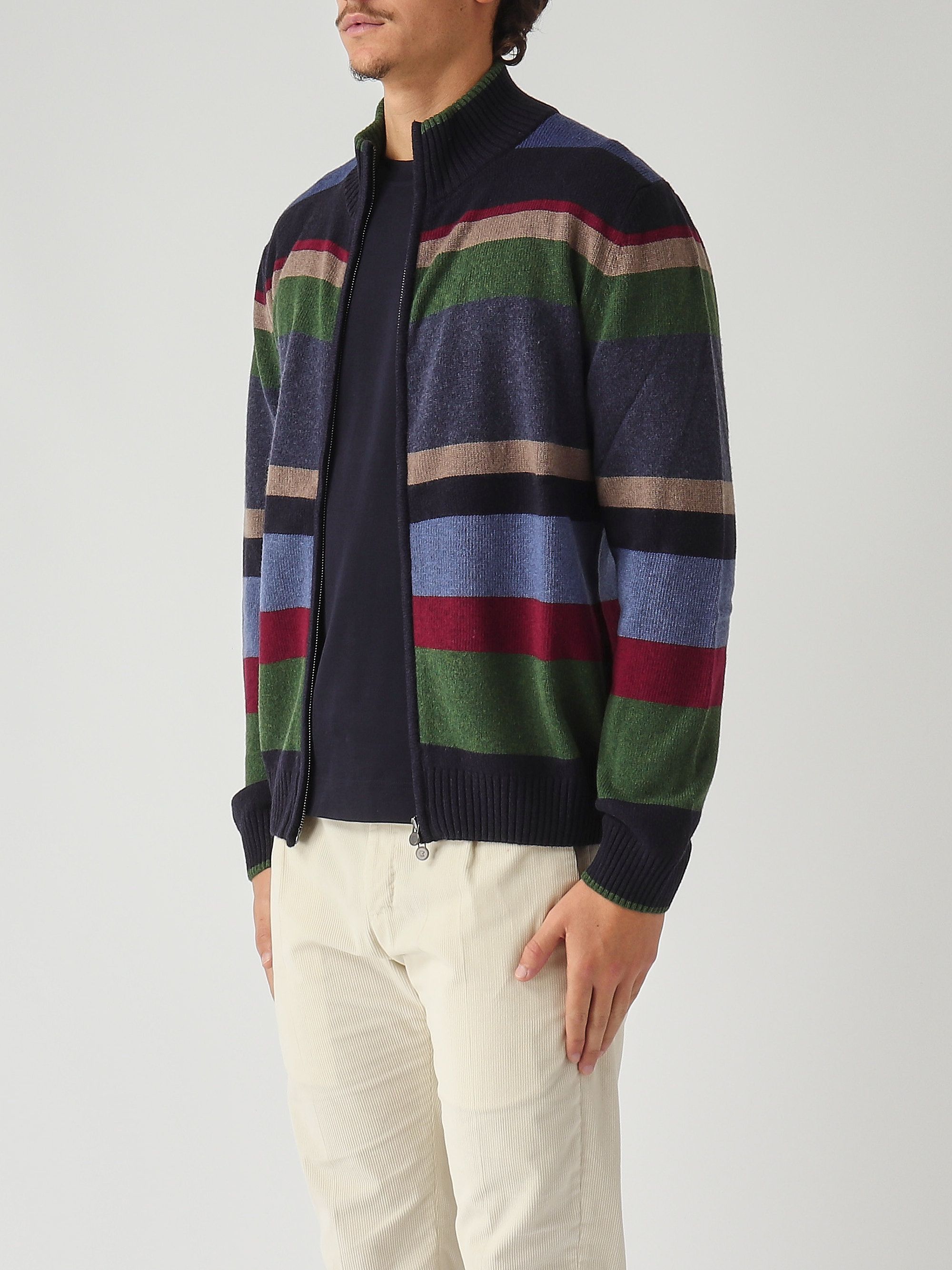 Cardigan uomo in misto lana e cashmere ap515347 Abisso-Zafferano ...