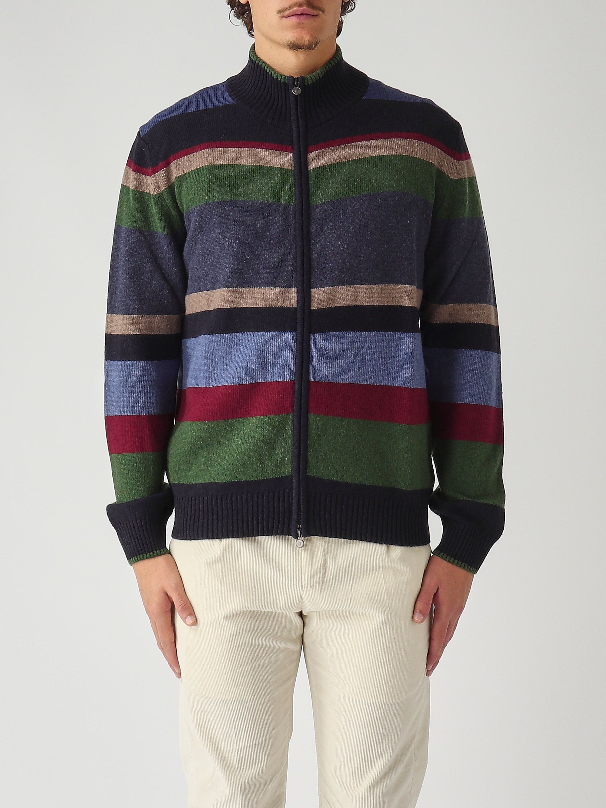 Cardigan uomo in misto lana e cashmere ap515347 Abisso-Zafferano ...