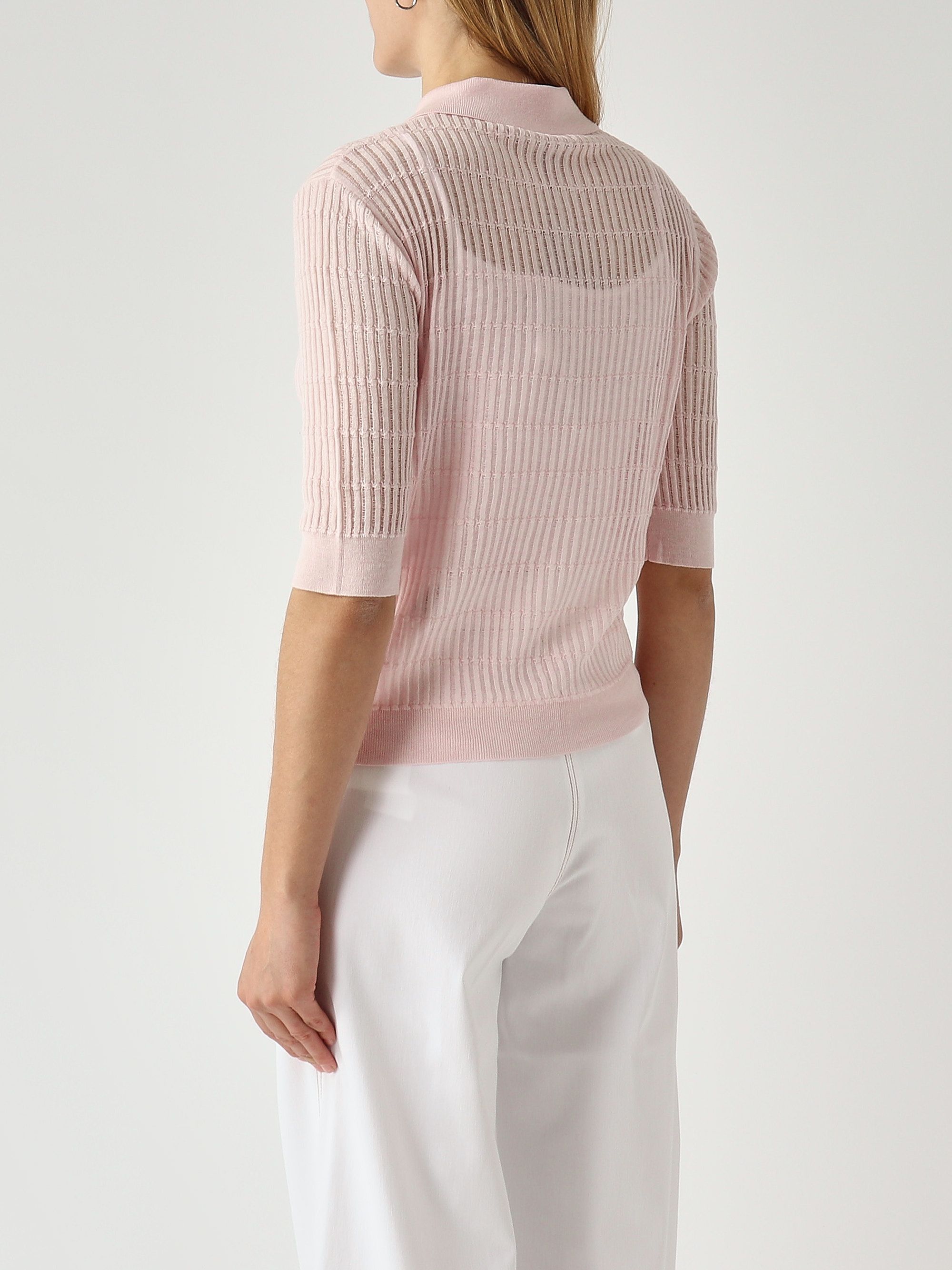 Jersey de mujer Gallo de seda y lana 2616361051600 Rosa | Caposerio.com