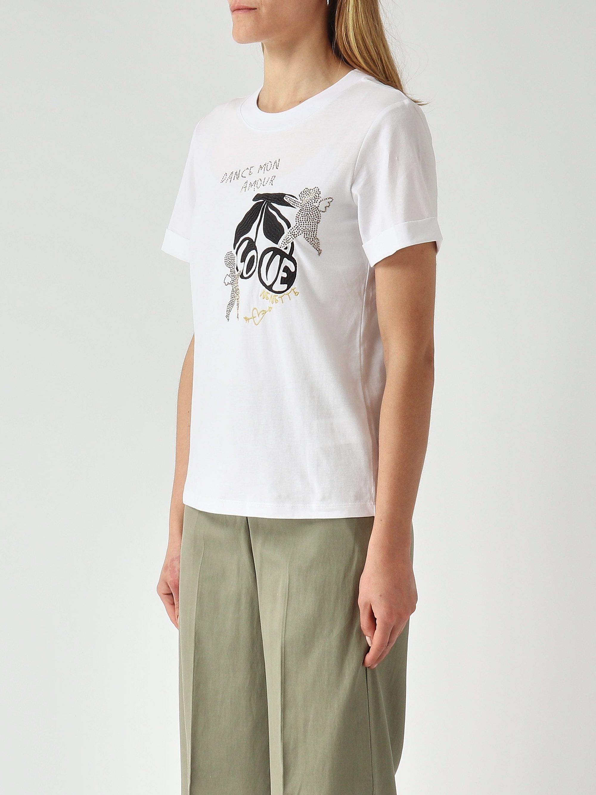 Nenette Diuk women's cotton T-shirt - White | Caposerio.com