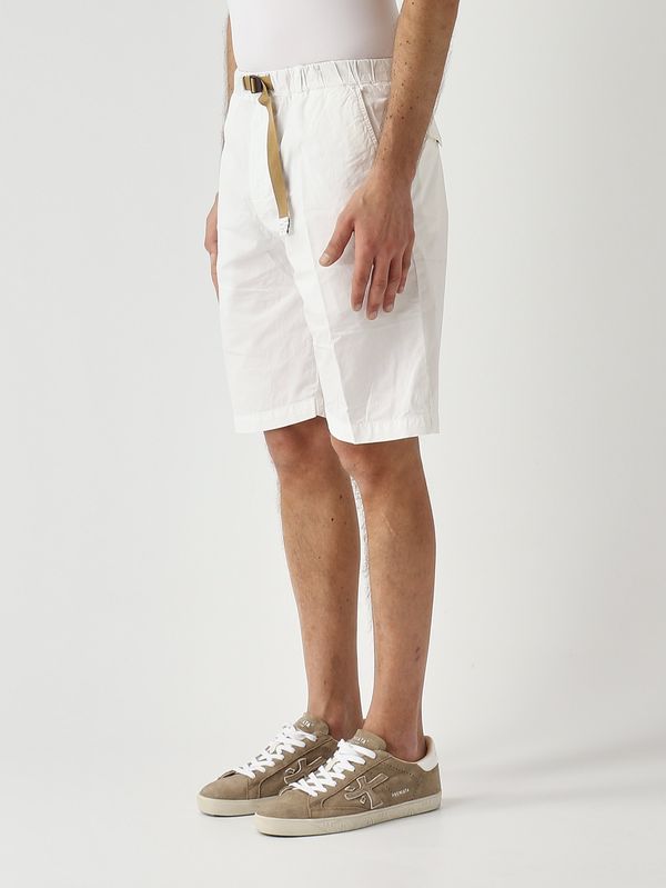 White sand Men's SU51 Kevin stretch cotton twill Bermuda shorts - White ...
